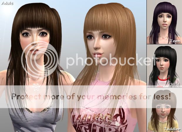 ` แจก. } Female Hair The Sims 2 | เบ็ดเตล็ด | 1530044