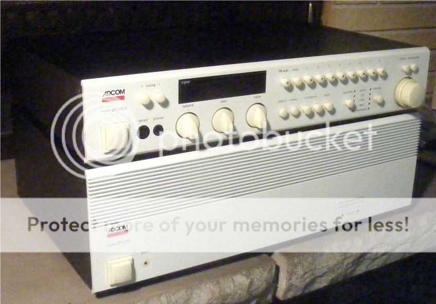 Adcom GFA-545+GTP-500II Rare white Adcom amp/tuner - Audio Asylum Trader